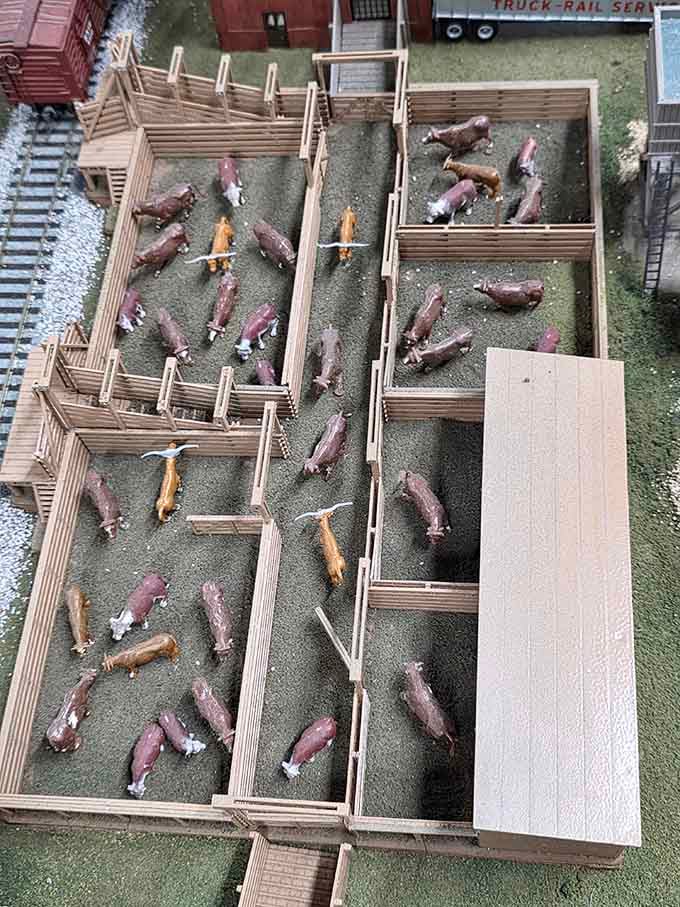 Even the livestock get their moment in the spotlight at this incredibly detailed miniature cattle operation.