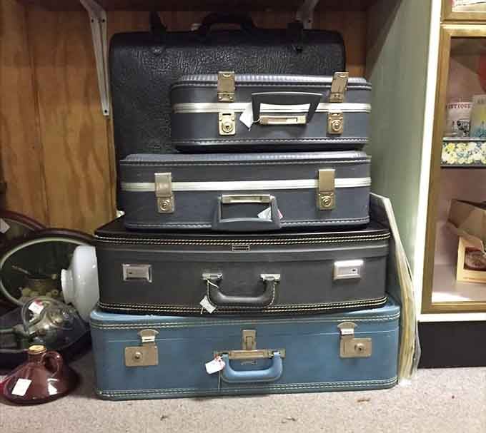 Vintage luggage that traveled by train when flying was still considered fancy and slightly dangerous.