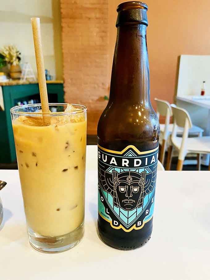 Cold brew coffee that looks smooth enough to make you reconsider your relationship with hot coffee entirely, honestly.