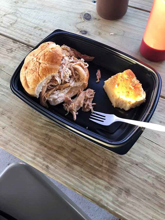 Pulled chicken piled high on a croissant with cornbread proves sandwiches can be sophisticated and satisfying simultaneously.