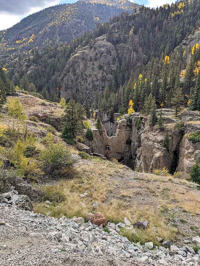 These rugged canyon walls tell stories of geological drama that make your daily commute seem refreshingly uneventful by comparison.