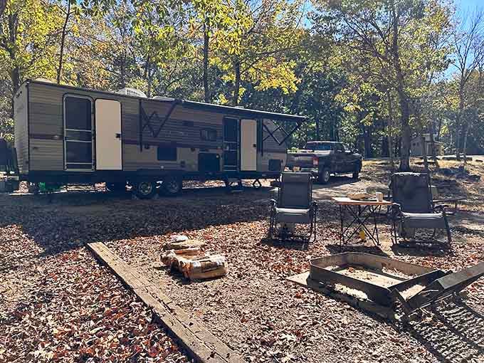RV camping that lets you enjoy nature without sacrificing your morning coffee routine or evening air conditioning needs.