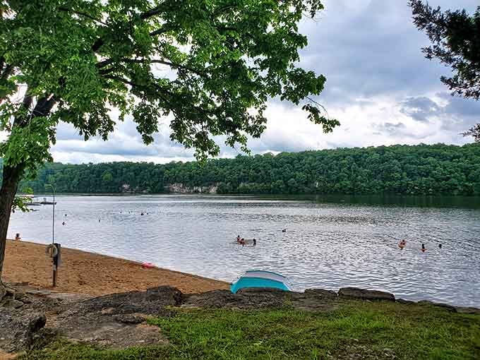 Beach days where the water's perfect and the nearest ocean is roughly a thousand miles away.