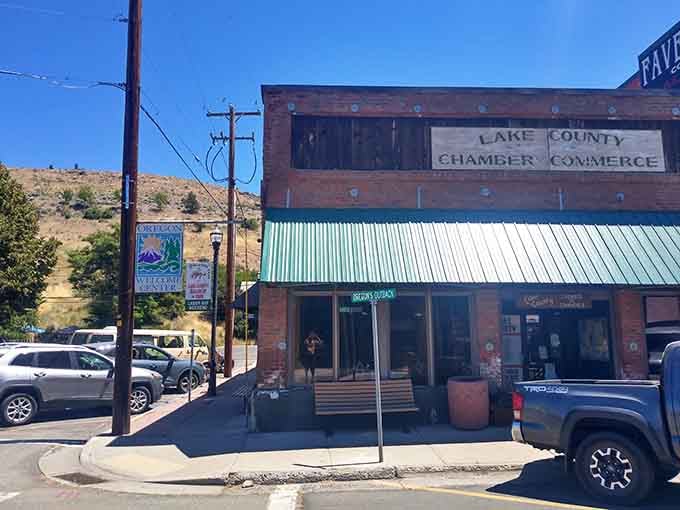 The Lake County Chamber of Commerce building wears its history on its brick facade with genuine pride.