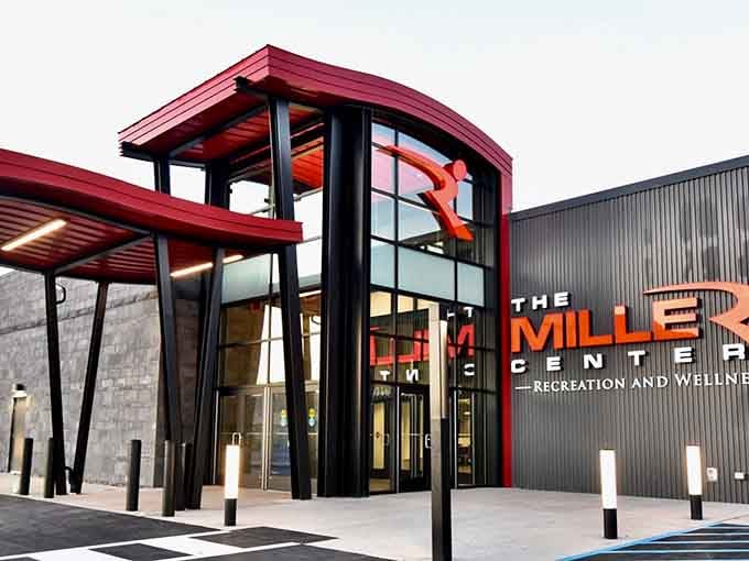The Miller Center's modern architecture welcomes fitness enthusiasts without the intimidating gym atmosphere you dread.