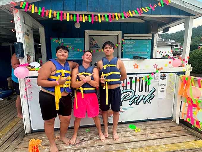 Check-in is where the adventure begins, complete with life jackets that'll become your new best friends today.