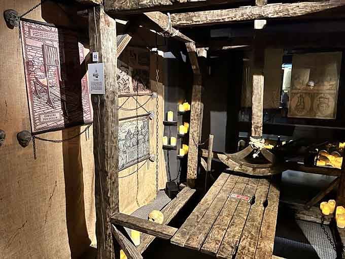 The pendulum device shows medieval engineers could have built bridges, but instead chose to focus their talents on creative discomfort.