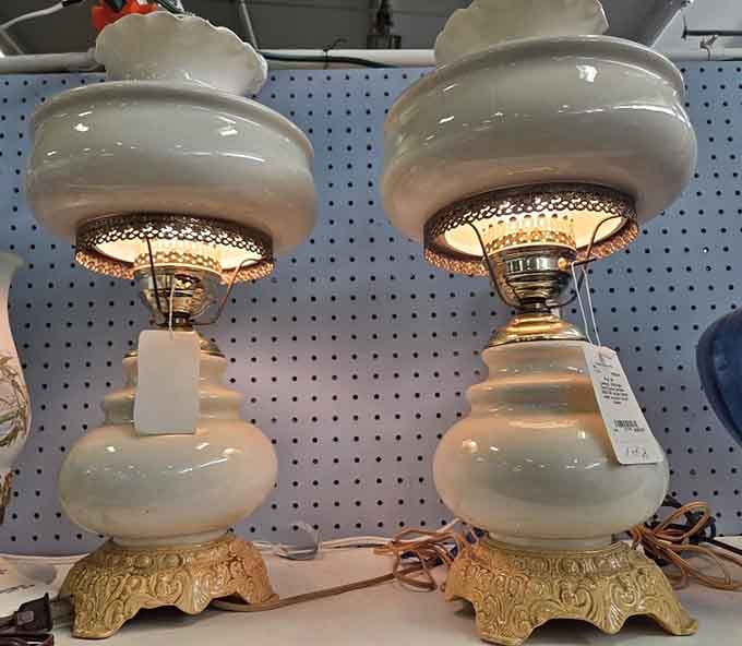 These ornate lamps cast the kind of warm glow that modern lighting just can't replicate anymore.