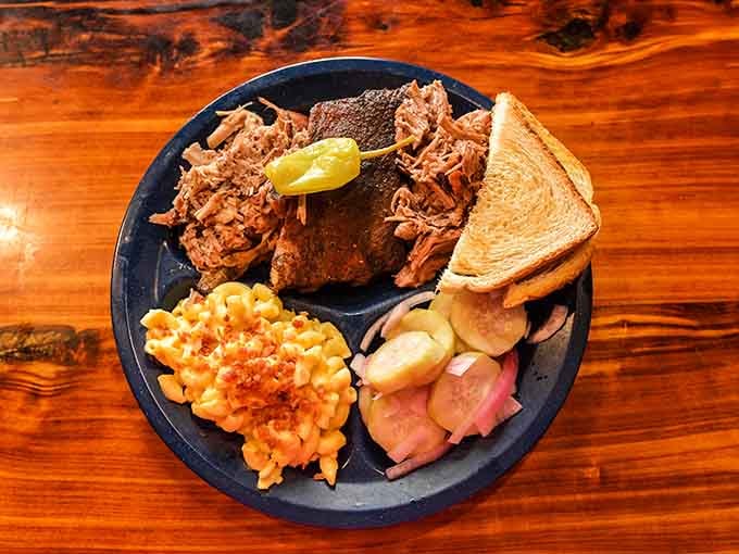 This loaded plate proves that sometimes more is more, especially when smoke and seasoning are involved in the equation.