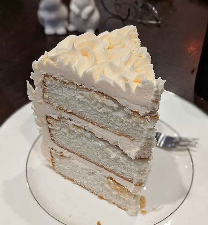 This towering slice of cake has more layers than your favorite soap opera and tastes infinitely better.