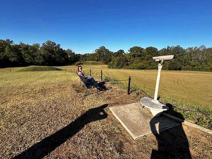 Take a seat and ponder a civilization that thrived here when Europe was still figuring things out.