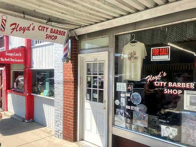 Floyd's Barber Shop isn't just a replica; it's a working barbershop where you can actually get trimmed.
