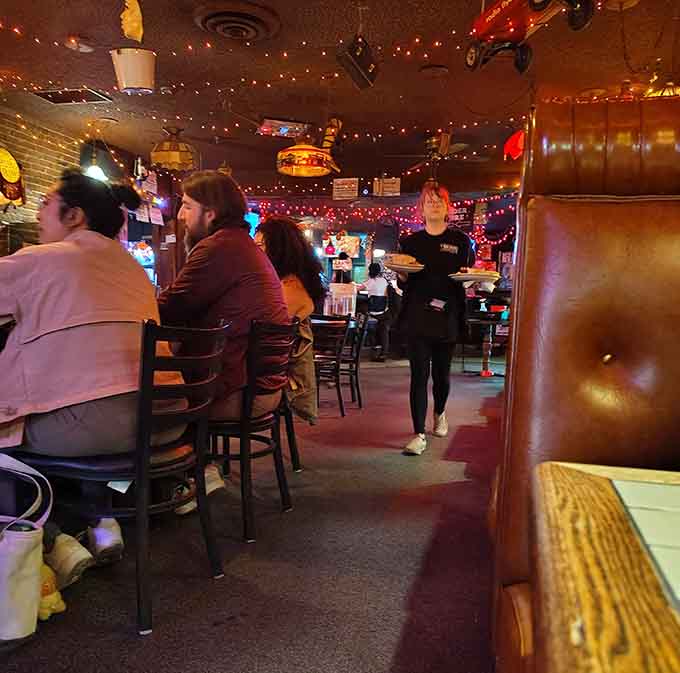 String lights and good company create the kind of dining atmosphere where strangers become friends over shared plates and stories.