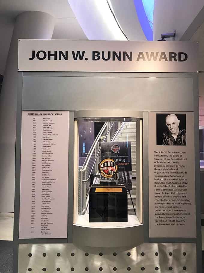 The John W. Bunn Award honors those who've contributed to basketball beyond the court, celebrating the unsung heroes.