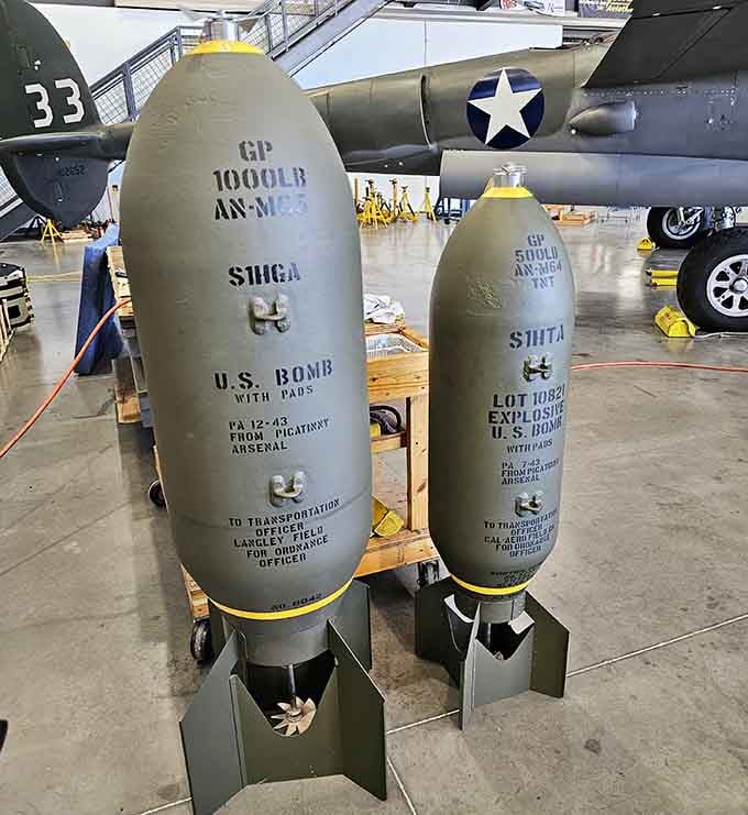 These thousand-pound reminders of war's destructive power now serve as sobering teachers of history's hardest lessons.