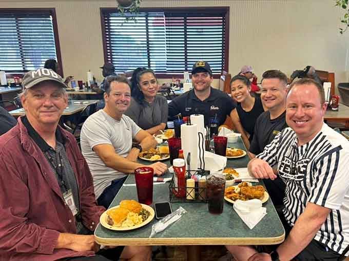 Happy faces around the table tell you everything you need to know about the food and the welcoming atmosphere.