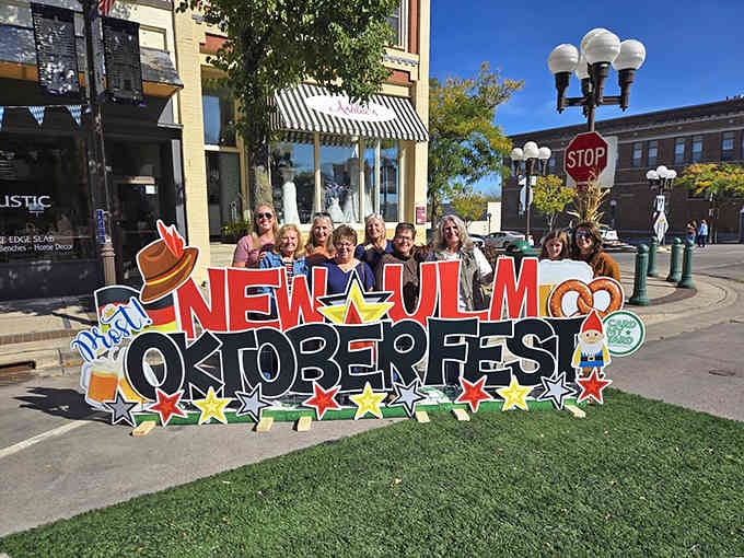 Strike a pose with this cheerful sign, because memories deserve photographic evidence of your bratwurst pilgrimage.