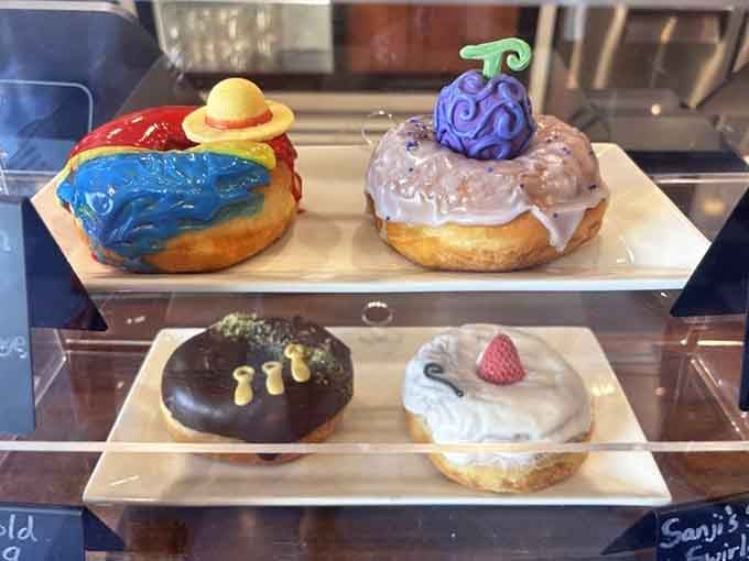 Straw hats and devil fruits rendered in frosting and fondant, because even pirates need their sweet tooth satisfied.