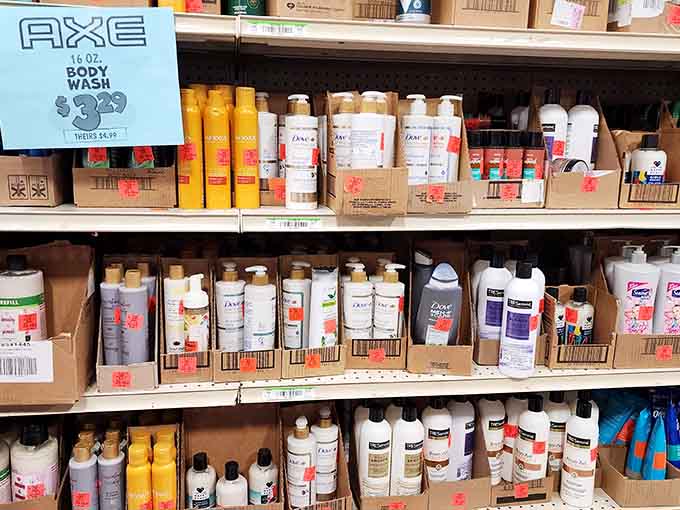 Name-brand body wash at closeout prices; smelling good shouldn't require choosing between deodorant and dinner out this weekend.