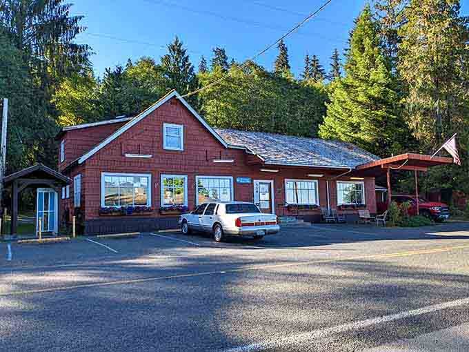 Small-town charm meets Pacific Northwest practicality at this roadside stop along the Olympic Peninsula loop.