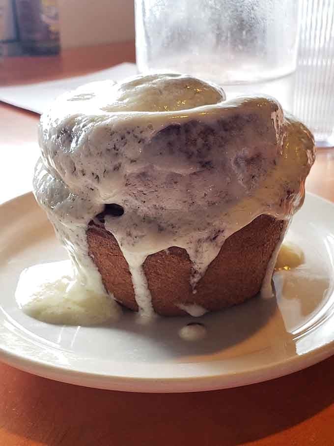 That brioche cinnamon roll is practically dripping with glaze&mdash;resistance is futile, and honestly, why would you even try?