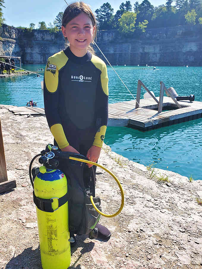 Starting them young at Pennyroyal means a lifetime of underwater adventures ahead for this eager diver.