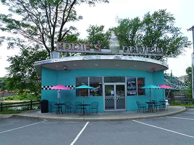 Eddie's Drive-In is a turquoise time capsule serving classic American fare that tastes like summer, no matter the season.