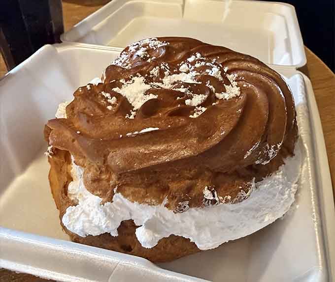 This cream puff situation is serious business, folks&mdash;layers of pastry, cream, and chocolate that demand your immediate attention.