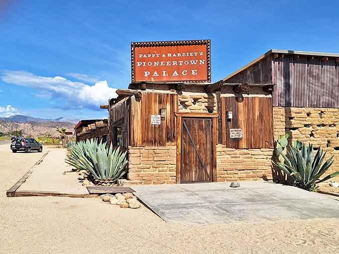 Pappy & Harriet's iconic entrance promises cold drinks, hot barbecue, and live music under those endless desert stars tonight.