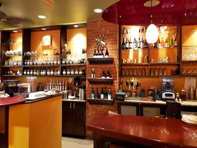 A proper bar setup where literary discussions flow as freely as the wine, spirits, and craft beer.