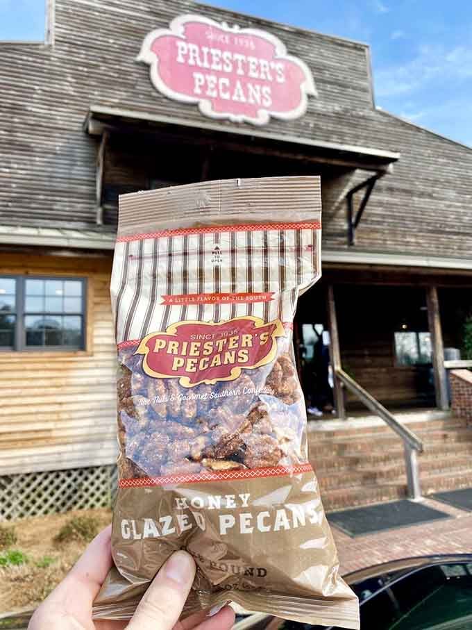 Honey glazed pecans catching the light like amber jewels, because sometimes nature needs a little help showing off.