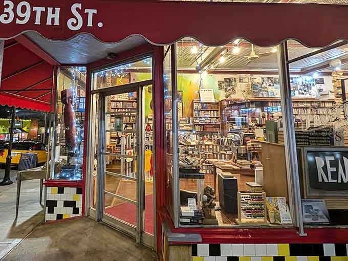 The storefront entrance promises adventure, knowledge, and the distinct possibility you'll lose track of time completely.