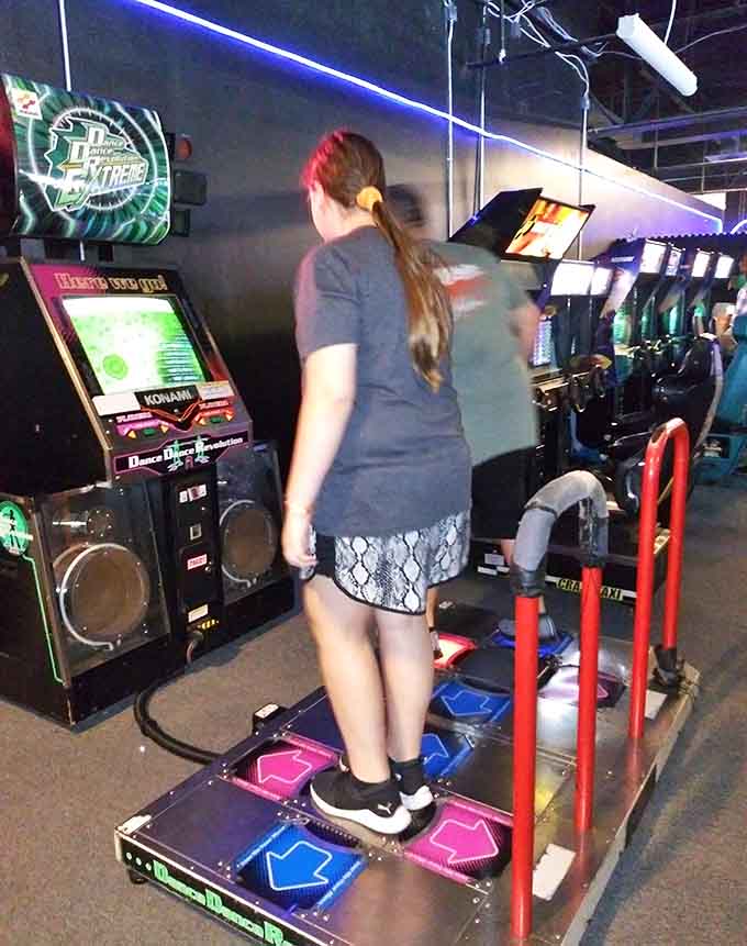 Dance pads await your best moves, ready to humble even the most confident among us with rhythm challenges that look easier than they are.