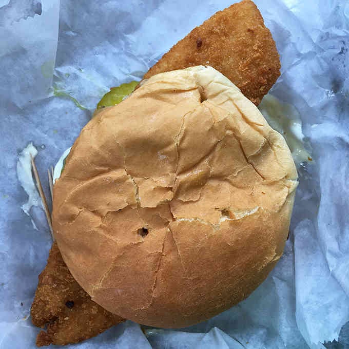 The fish sandwich proving Roy's doesn't play favorites, giving seafood lovers their own moment of affordable glory.