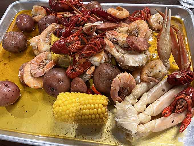 A seafood boil in Kentucky that looks this good is like finding out your quiet neighbor is secretly a rock star.