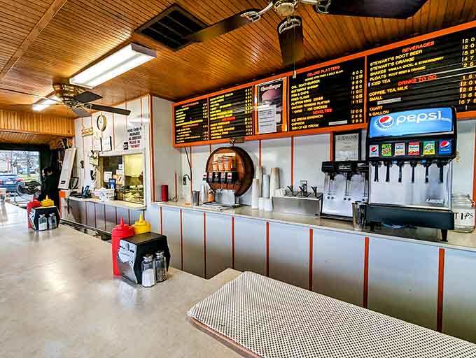 That classic counter setup where dreams are ordered and delicious decisions are made with zero regrets.