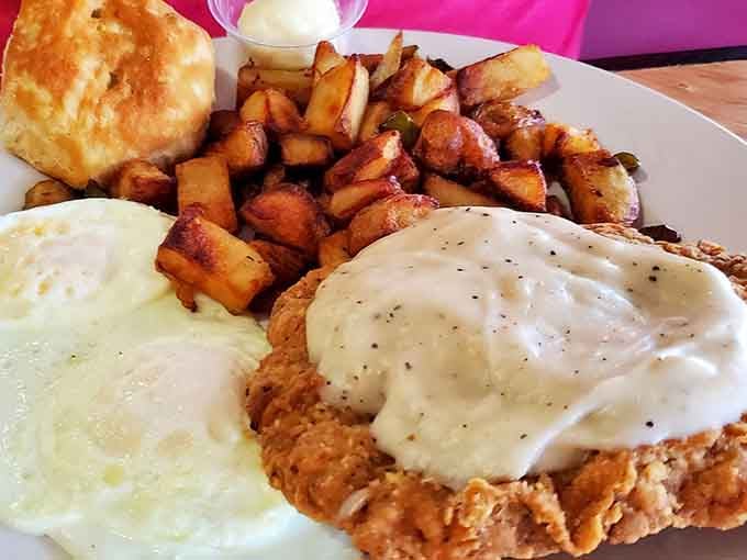 Golden, crispy, and generously portioned, this fried steak proves that some traditions deserve to live forever and ever.