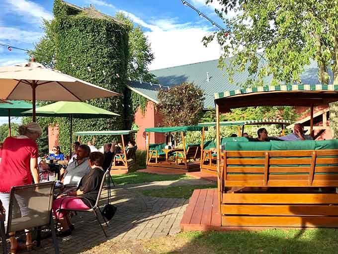 The spacious outdoor patio lets you enjoy your steak under Michigan skies, which somehow makes everything taste better.