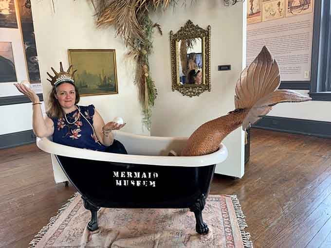 That vintage bathtub photo op is calling your name, and yes, you absolutely should wear the crown while you're at it.