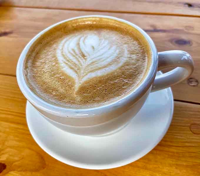 Latte art so pretty you'll feel guilty drinking it, but you'll get over that feeling pretty quickly.