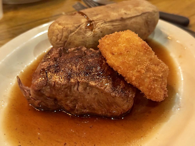 Filet mignon cooked to absolute perfection, proving simplicity often beats complexity in the kitchen every time.