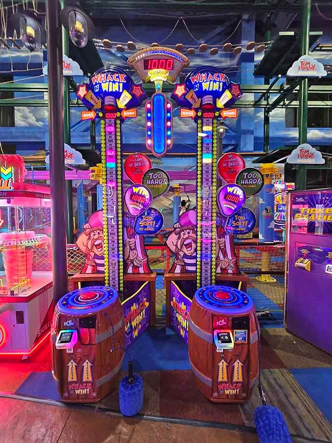 Whack 'N Win combines the satisfaction of carnival games with the eternal hope that this time you'll actually win big.