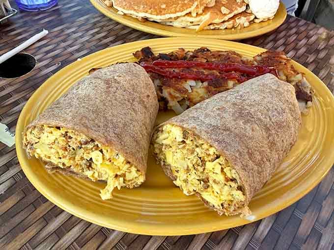 Breakfast burritos wrapped tight and ready to fuel your entire day, or at least the next few hours of beach walking.