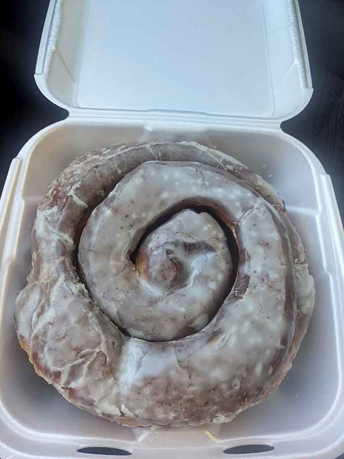 This cinnamon roll could double as a throw pillow, and that's exactly the portion size we need in life.