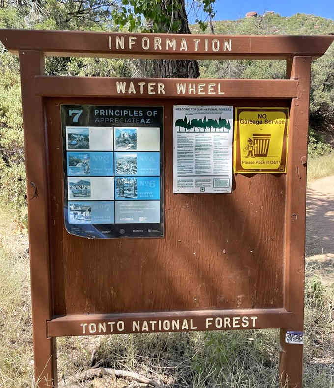 Check the trailhead board before you go, because even paradise has rules worth following for everyone's sake.