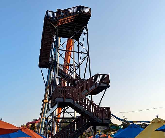Yes, you'll climb these stairs approximately seven hundred times today, but your quads will thank you eventually.