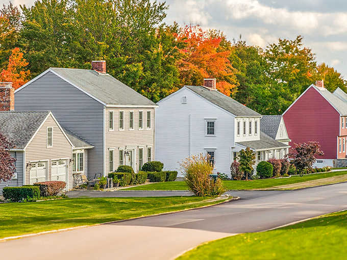 Residential streets where houses look like homes people actually live in, not real estate investment portfolios.