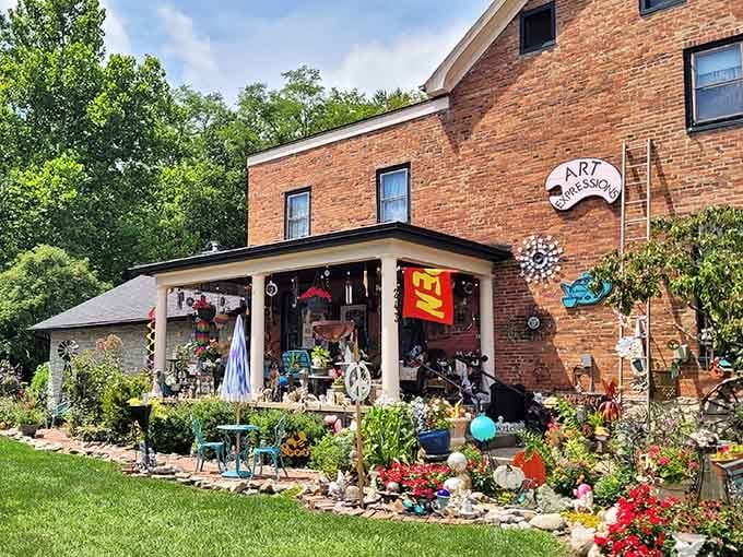 Colorful chaos in the best possible way, where one person's clutter becomes your next conversation piece.