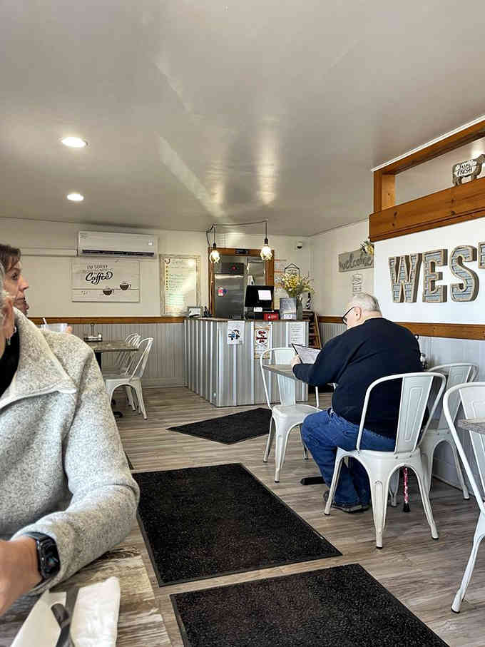 Real people enjoying real food in a real restaurant, no Instagram filters or food stylists required here.