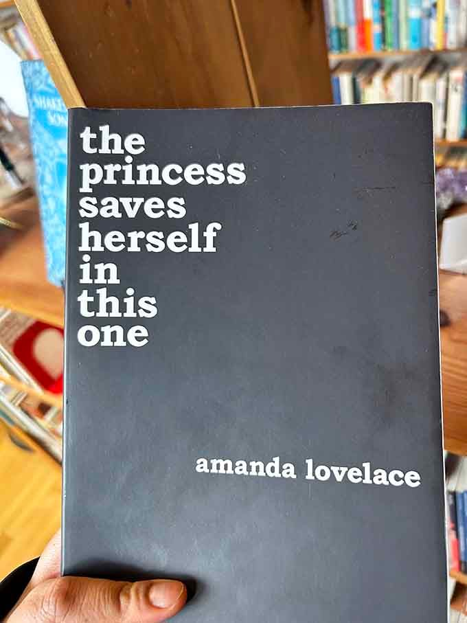 Amanda Lovelace reminds us that sometimes the princess doesn't need rescuing, just a good book and solitude.